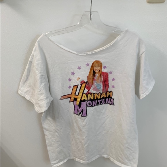 Tops | Vintage Hannah Montana White Graphic Short Sleeve Tee Shirt ...